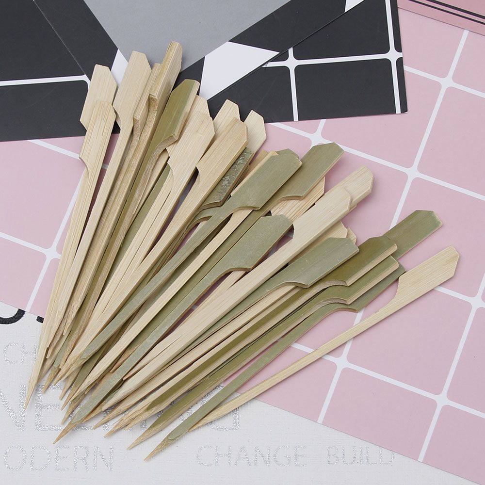 40pcs 10cm Bamboo Skewers Paddle Sticks For BBQ Gr... – Vicedeal