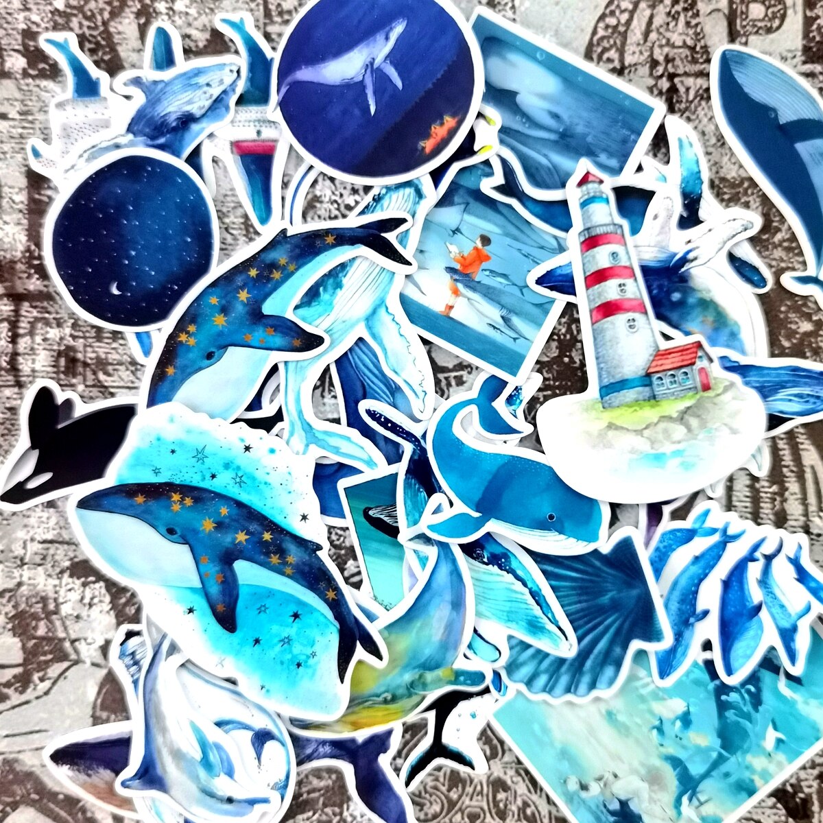 28pcs Kawaii Deep sea whale sticker Planner Scrapb... – Vicedeal