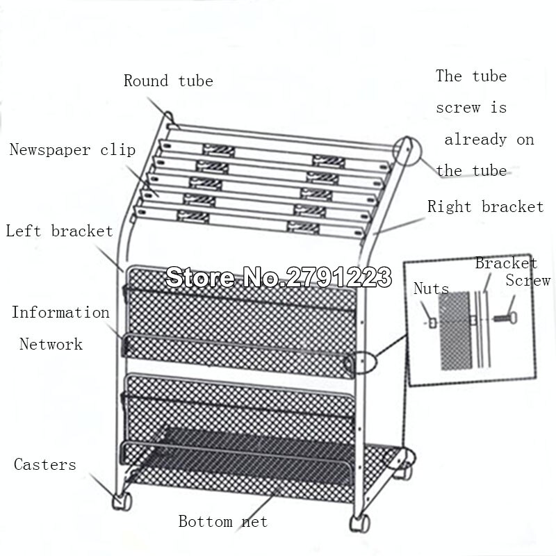 Metal Magazine Rack Newspaper Rack Holder Craft Ho... – Grandado
