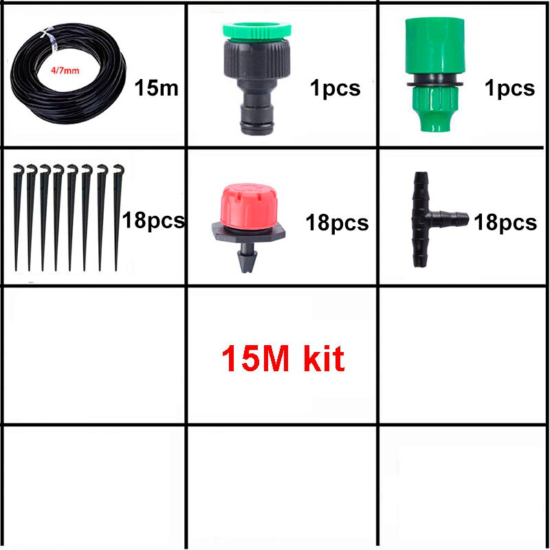 Kit com sistema de irrigação automática por goteja... – Vicedeal
