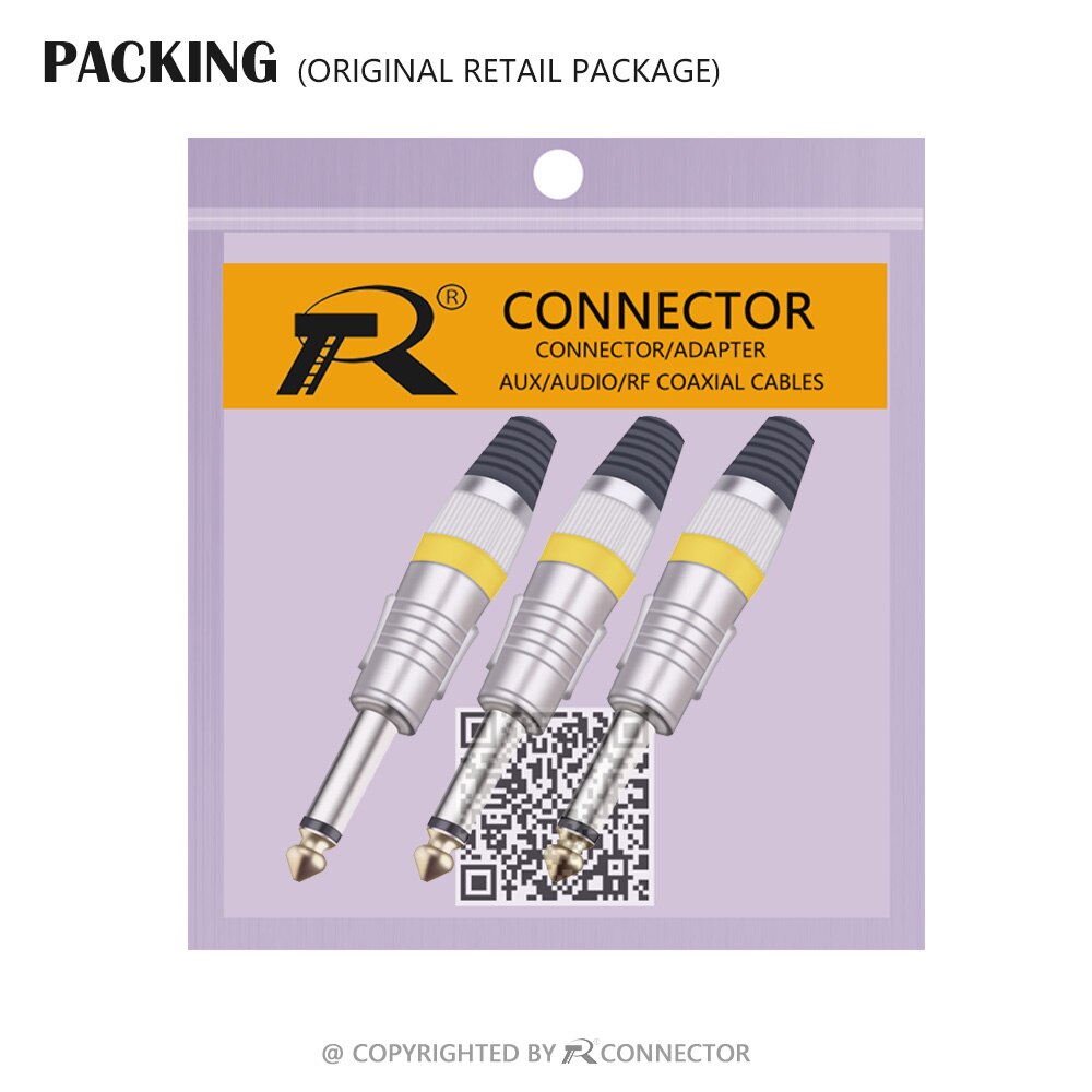 Mono tweedejaars core Jack 6.35mm met vergulde 7 k... – Grandado