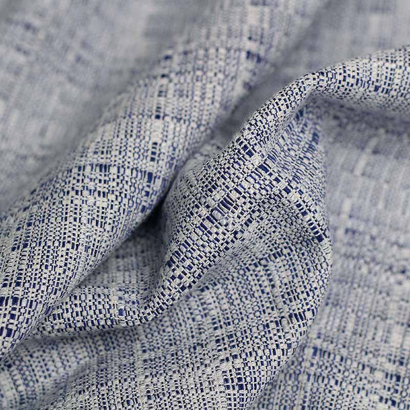 Pearlsilk Blue White Tweed Linen Flax Fabrics Garm... – Vicedeal