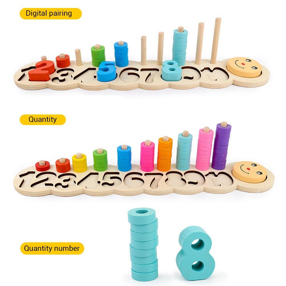 Children Wood Block Learning To Count Numbers Matc... – Grandado