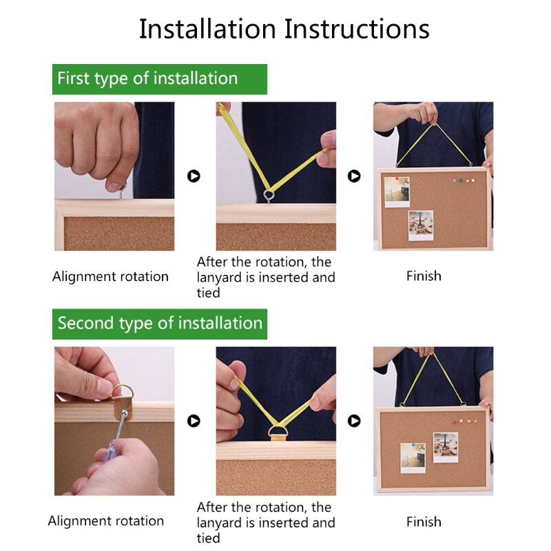 30x40cm Cork Board Drawing Board Pine Wood Frame W... – Vicedeal