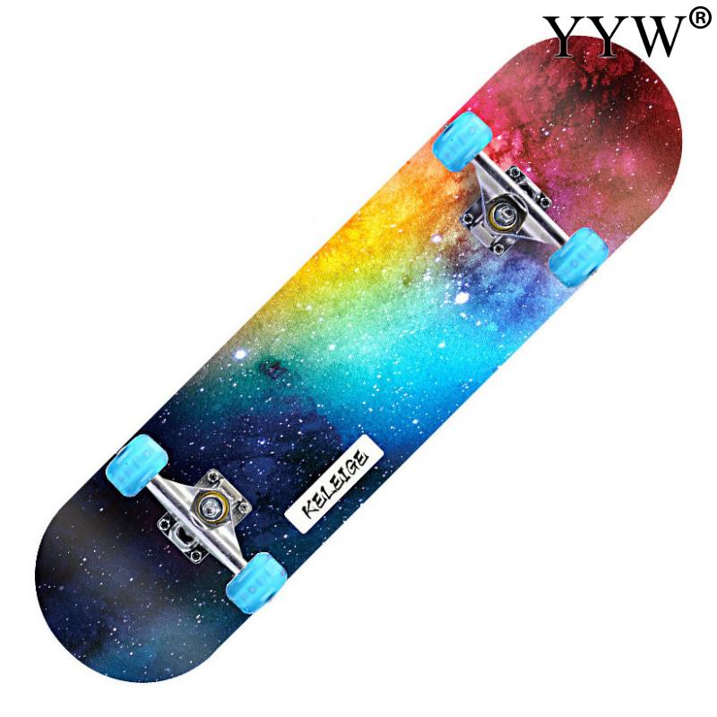 Skateboard Double Kicktail Cruiser Rocker Board Ma... – Grandado