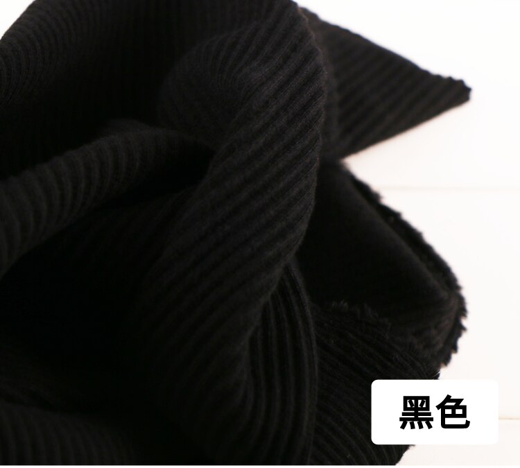 Width 110cm 100% Cotton Stripe Stretch Knit Rib Fa... – Vicedeal