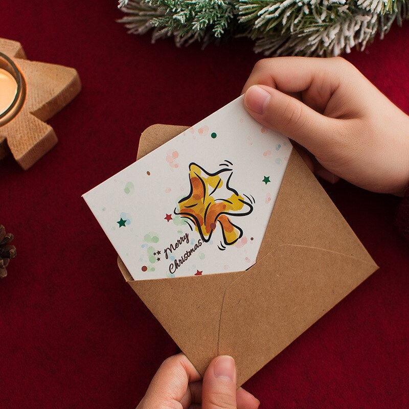 Year Merry Christmas Greeting Cards Kraft Paper Co... – Grandado