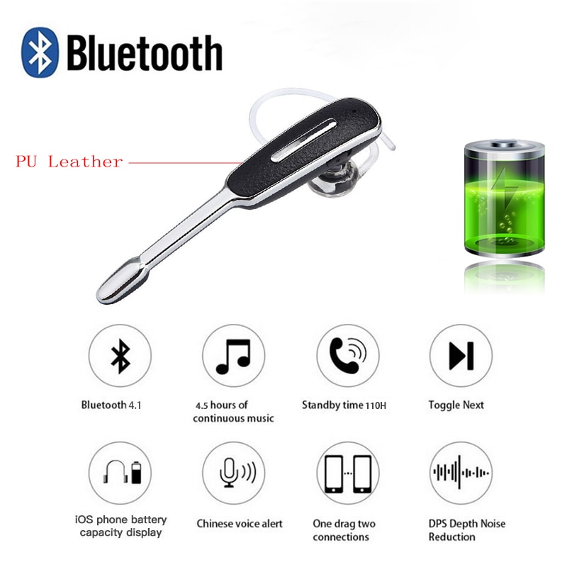 PU Leather Bluetooth Earphone Earloop Handsfree Bu... – Vicedeal
