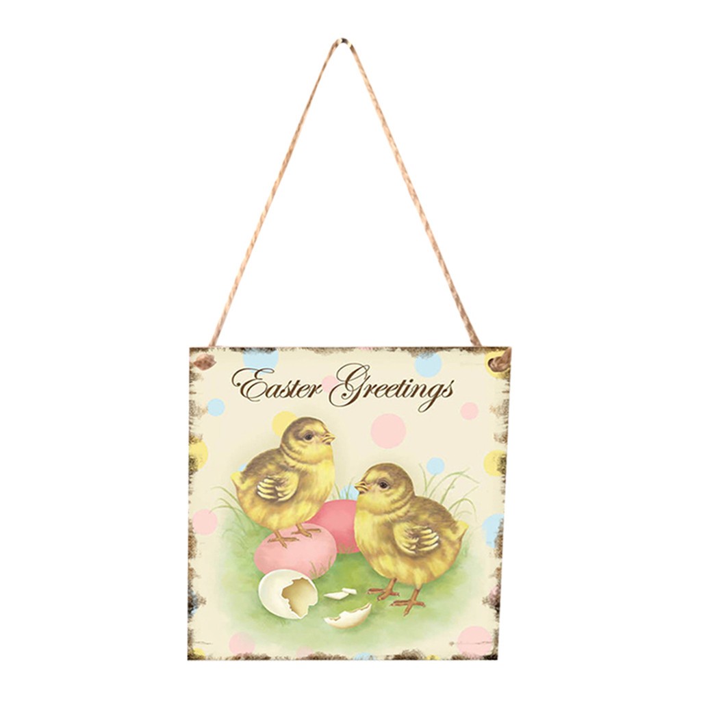 Easter Decor Hanger Happy Easter Rabbit Wooden Han... – Grandado