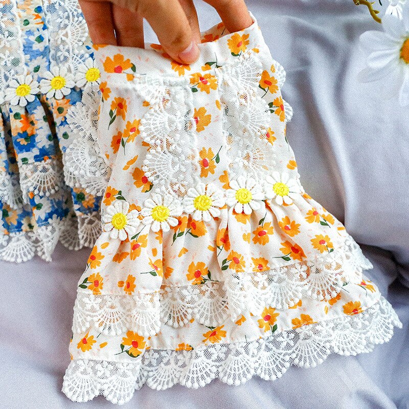 Dog Clothes Small Floral Lace Dress Dog Princess D... – Vicedeal