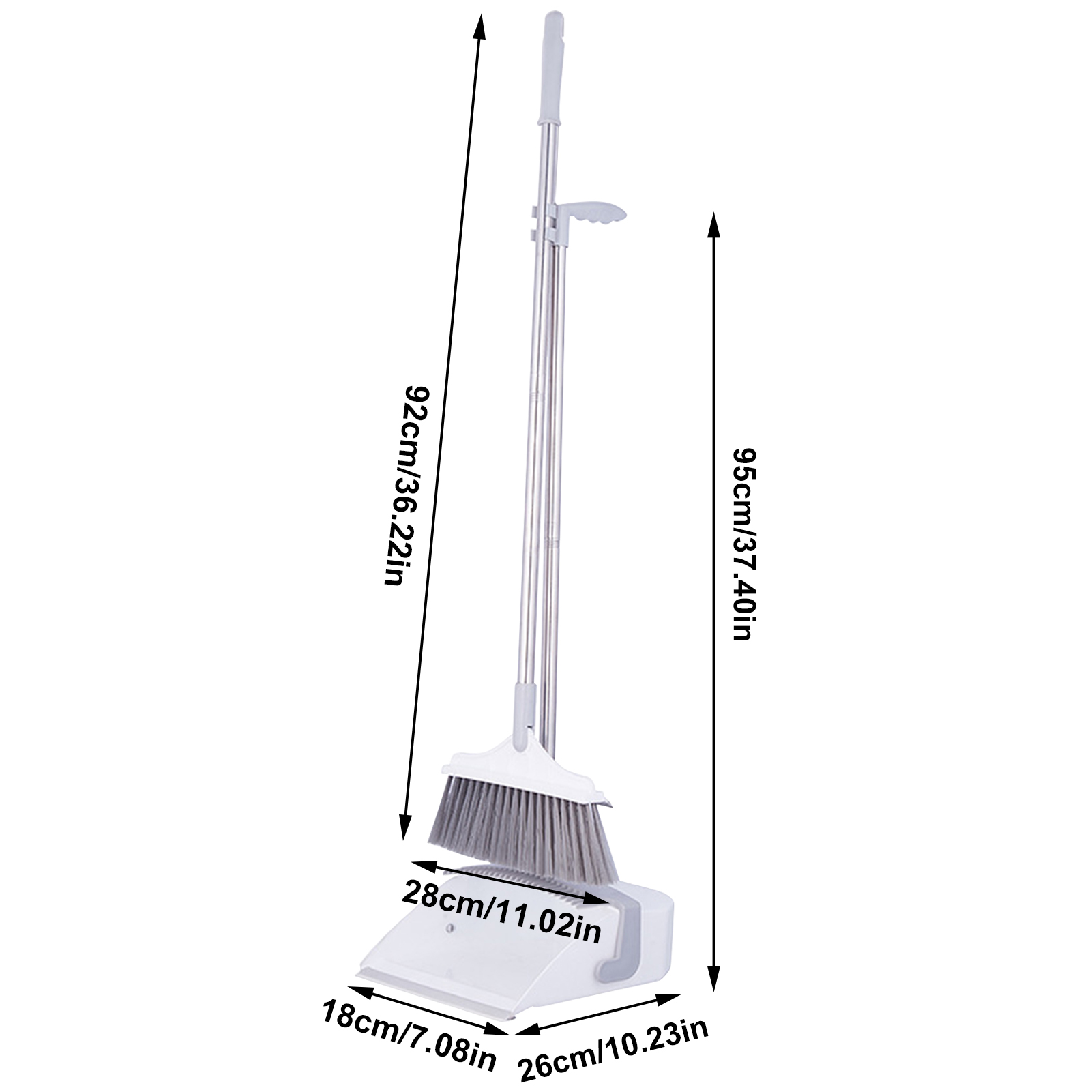Opvouwbaar En Staande Bezem En Stoffer Set Combina... – Grandado
