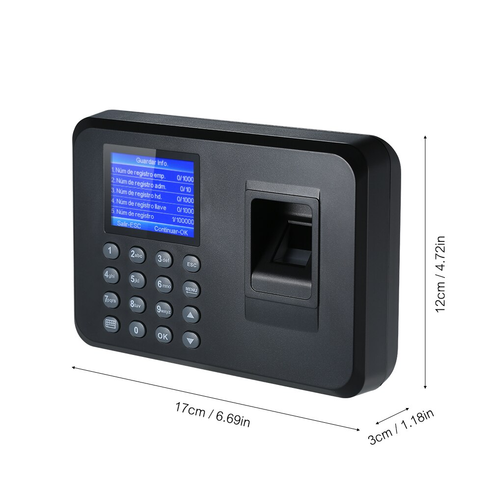 Biometric Fingerprint Attendance Machine 2.4" TFT ... – Vicedeal
