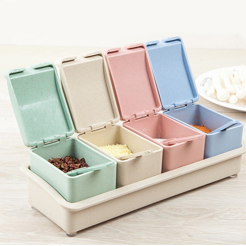 5Pcs Kitchen Utensils Seasoning Box Salt Jar Resta... – Grandado