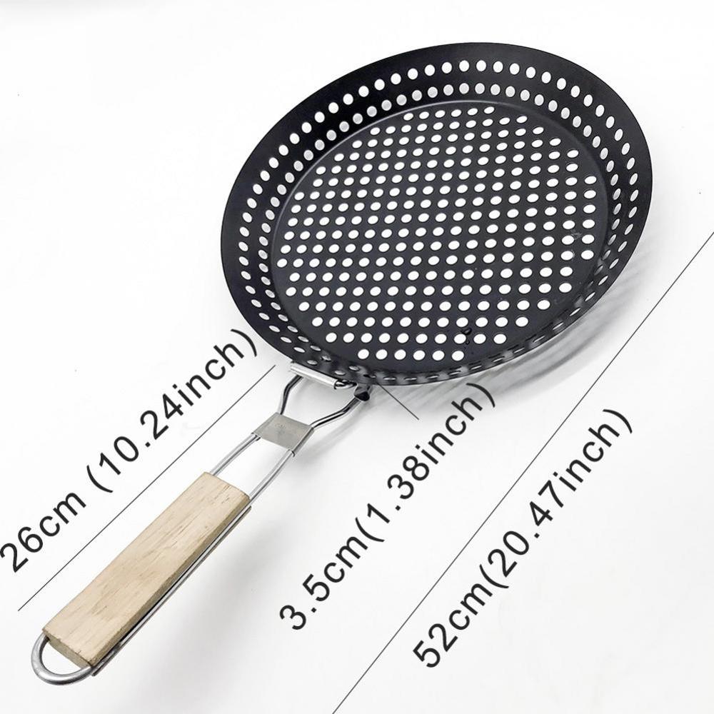 High BBQ Grill Pan Stainless Steel Round Grill Bas... – Grandado