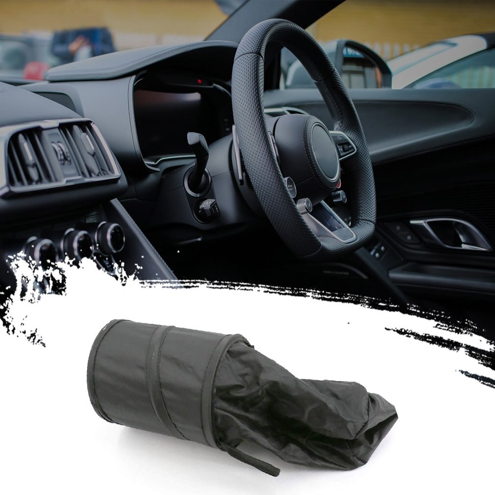 Black Car Bin Foldable Travel Rubbish Waste Litter... – Grandado
