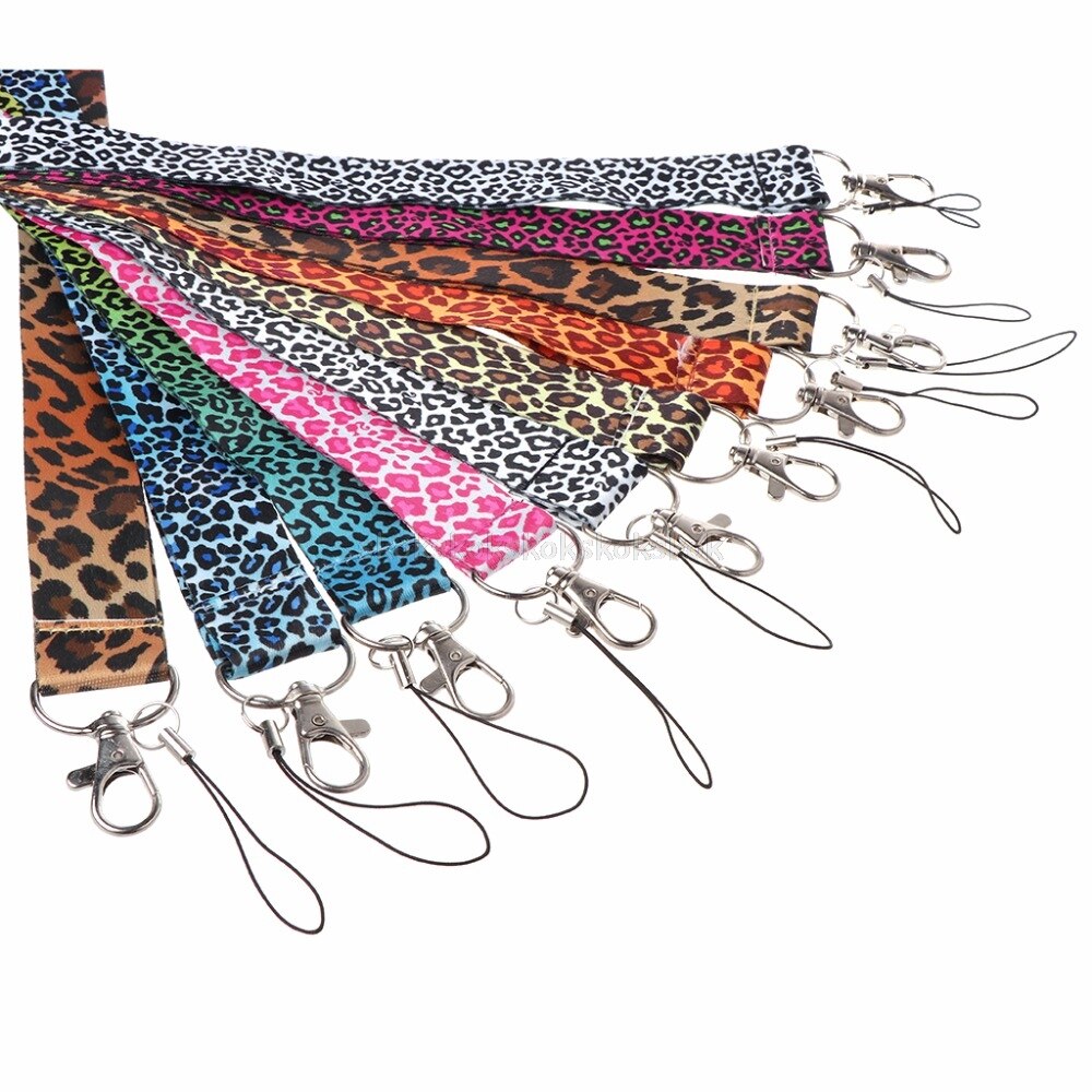 Leopard lång hals rem rep sladd för mobiltelefon i... – Grandado