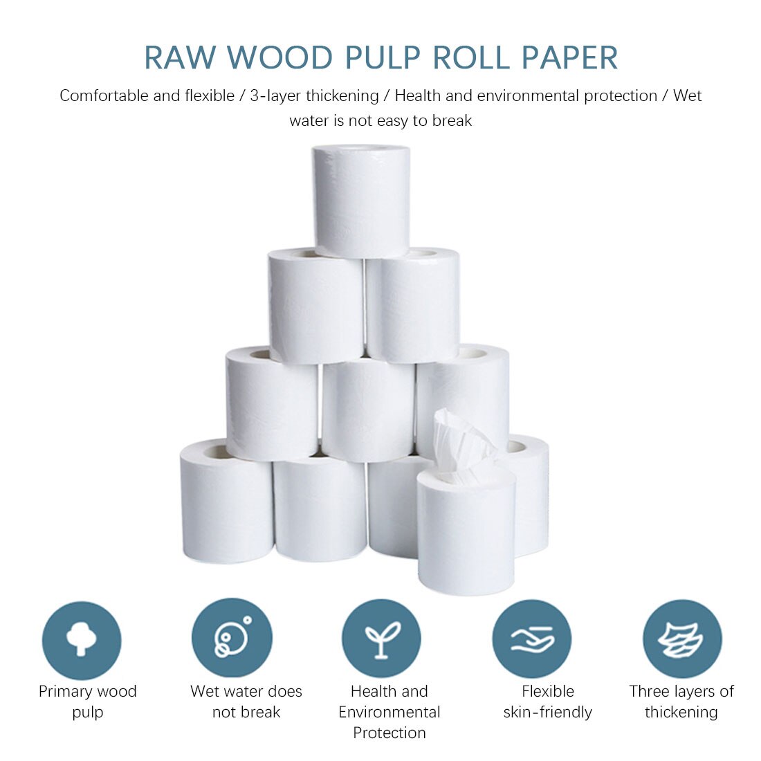 10pcs/bag White Toilet Tissue Hollow Replacement R... – Grandado