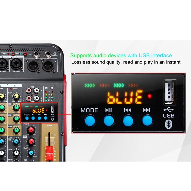 Digital 4-Channel Audio Mixer Console Mixing Conso... – Grandado