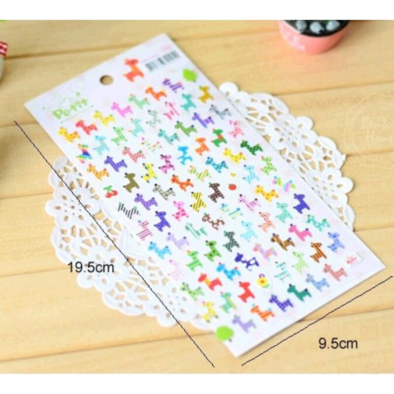 1 Sheet Owl Giraffe Print Toy sticker Cute Drawing... – Vicedeal