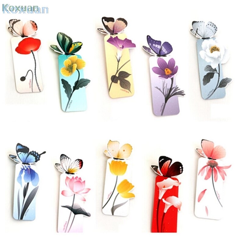 4 Pcs Books Marks Flower Print Bookmark Stationery... – Grandado