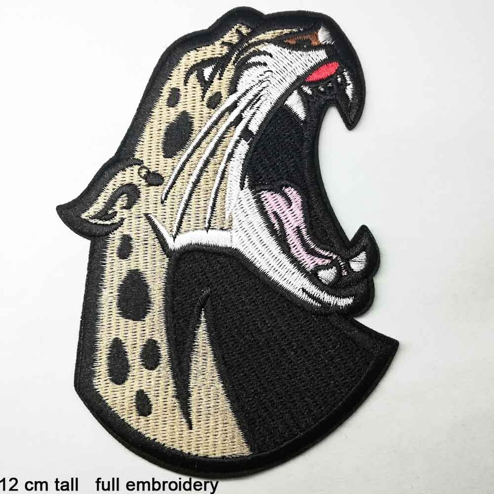 Big Size Cheetah Leopard Animal Full Embroidered I... – Vicedeal