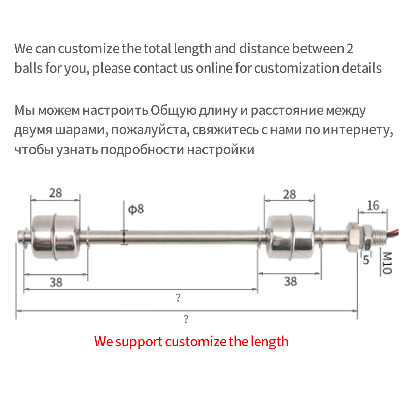 Two-ball Float Switch Stainless Steel Tank Pool Co... – Grandado