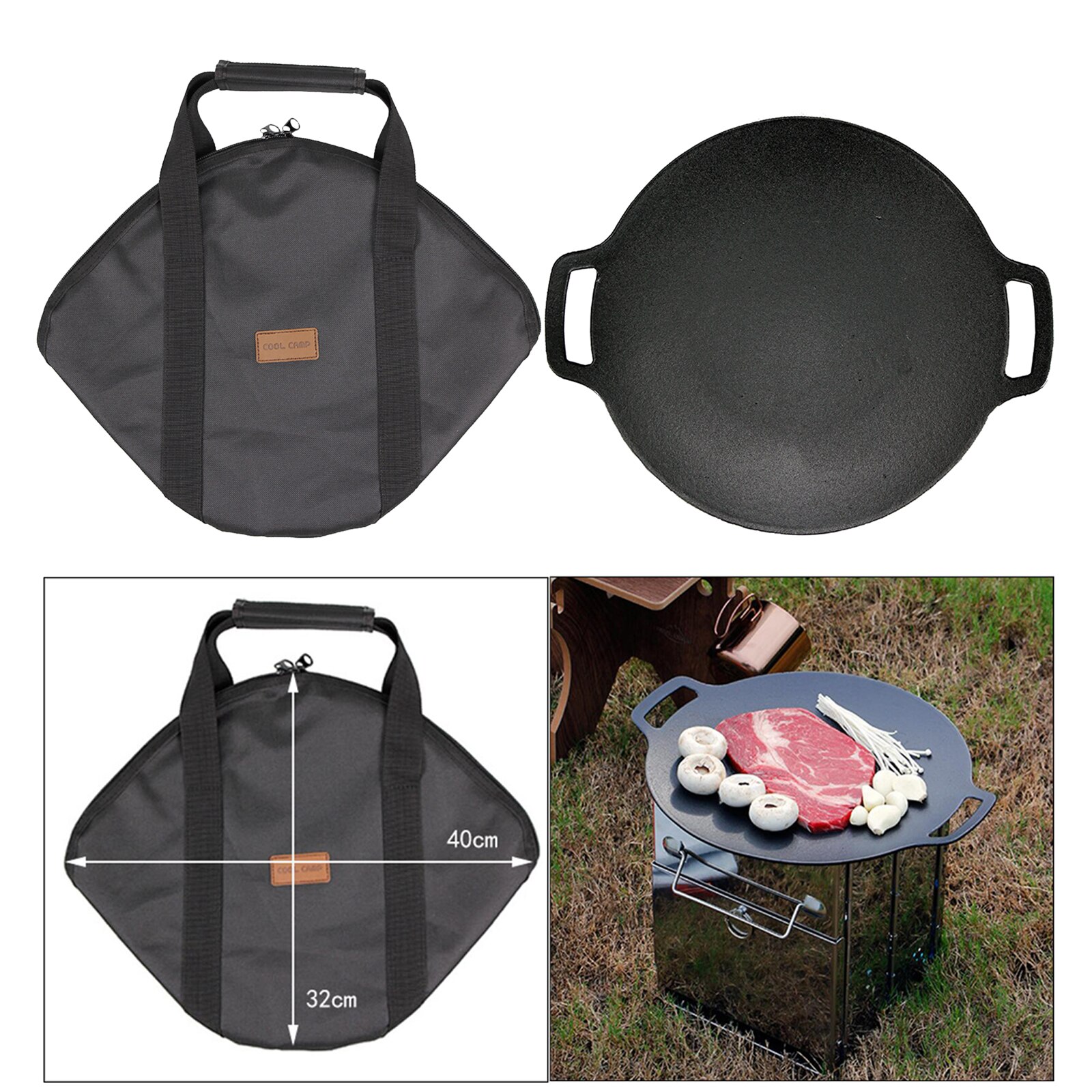 1Pc Barbecue Round Plate Korean BBQ Grill Iron Pla... – Grandado