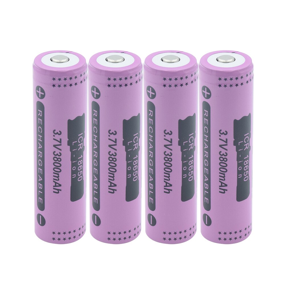 1/2/4 Pcs 3,7 V 3800mAh 18650 Lithium-Batterie Zel... – Vicedeal