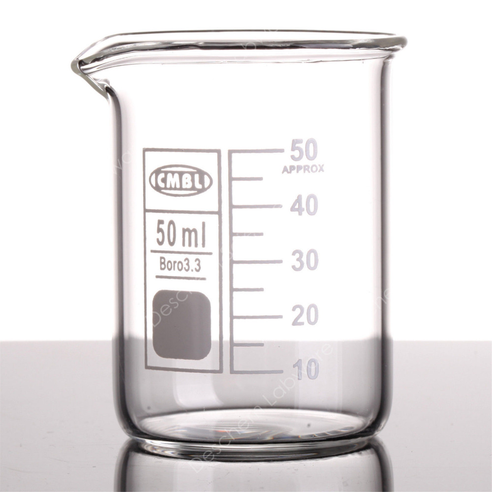 50mL Glass Beaker,Low Form Chemistry Laboratory Gl... – Vicedeal