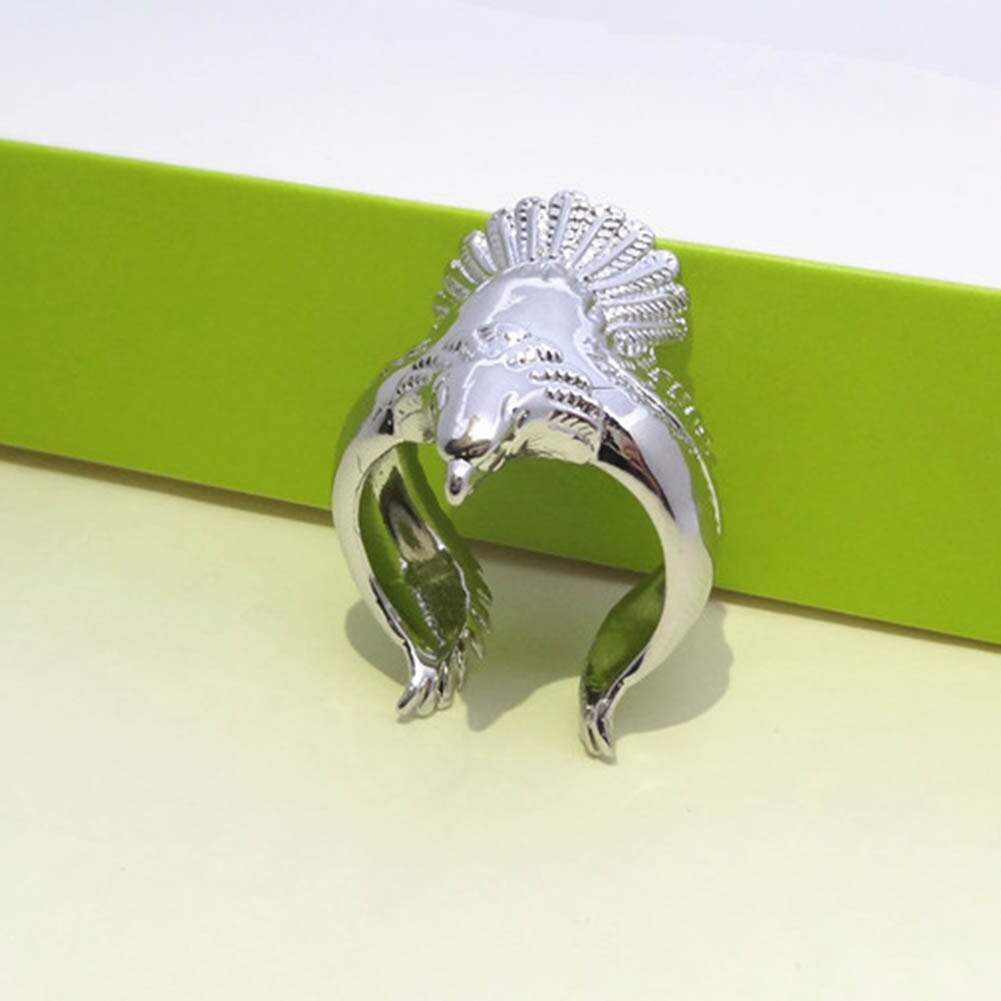Stainless Steel 1 Pcs Retro Eagle Wings Open Ring ... – Grandado