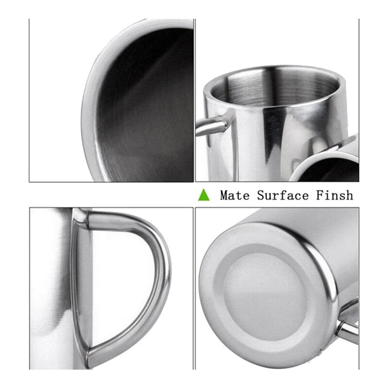 7.5Oz/220Ml Dubbelwandige Koffie Mokken Rvs Thee C... – Grandado