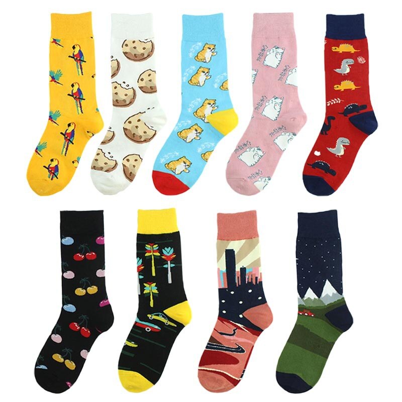 Harajuku Cute Kawaii Happy Socks Food Pattern Cook... – Grandado
