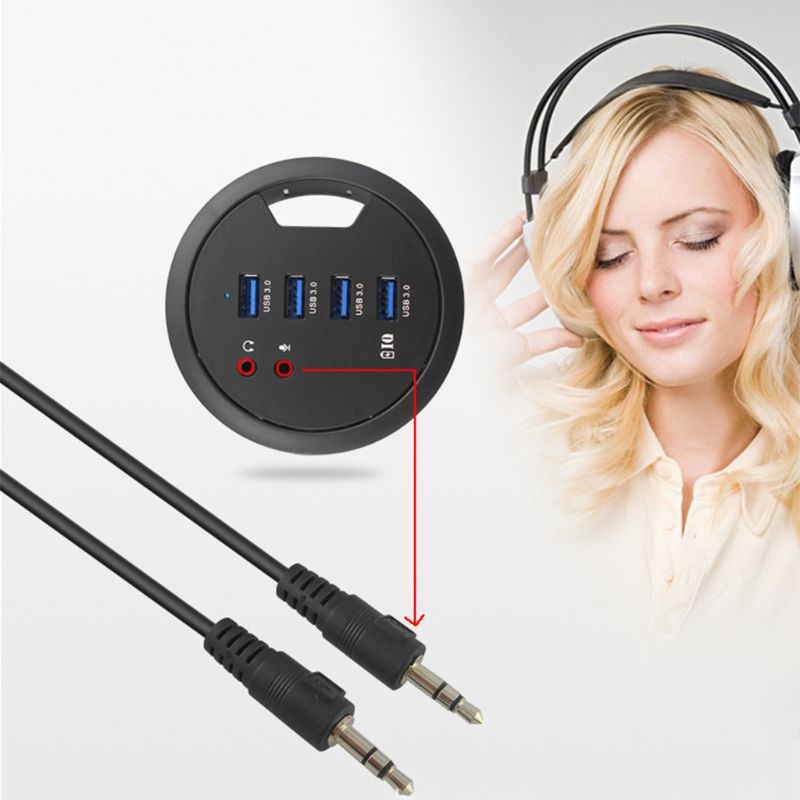 Mounting In-Desk 4 Ports USB 3.0 Hub High Speed Ex... – Vicedeal