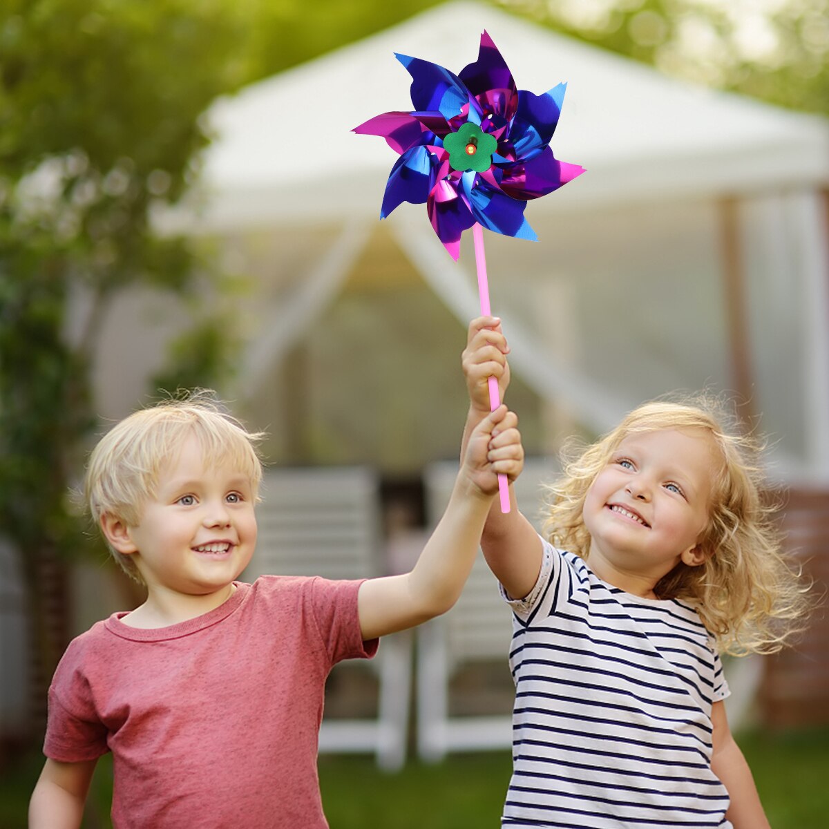 Toyvian Plastic Pinwheel 20pcs Plastic Rainbow Pin... – Grandado