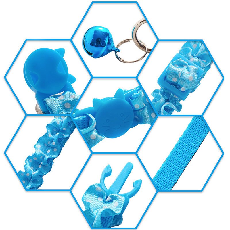 6 Colors Lovely Cat Dog Lace Collar With Bell Adju... – Grandado