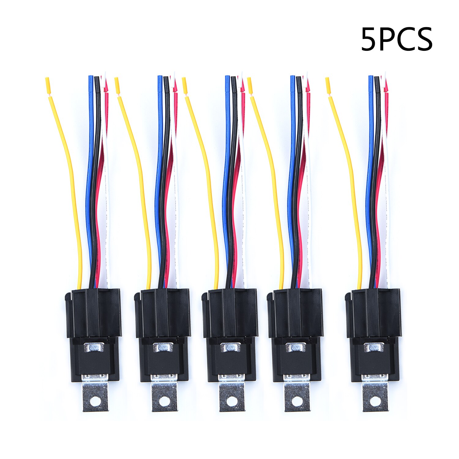 5 Pcs 12V 5 Pin SPDT Automotive Relay With Wires &... – Vicedeal