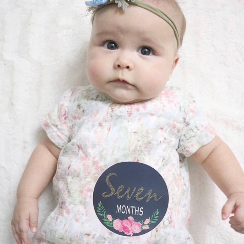 12 st / set baby flickor pojkar milstolpe klistermärken 12 månatliga ...