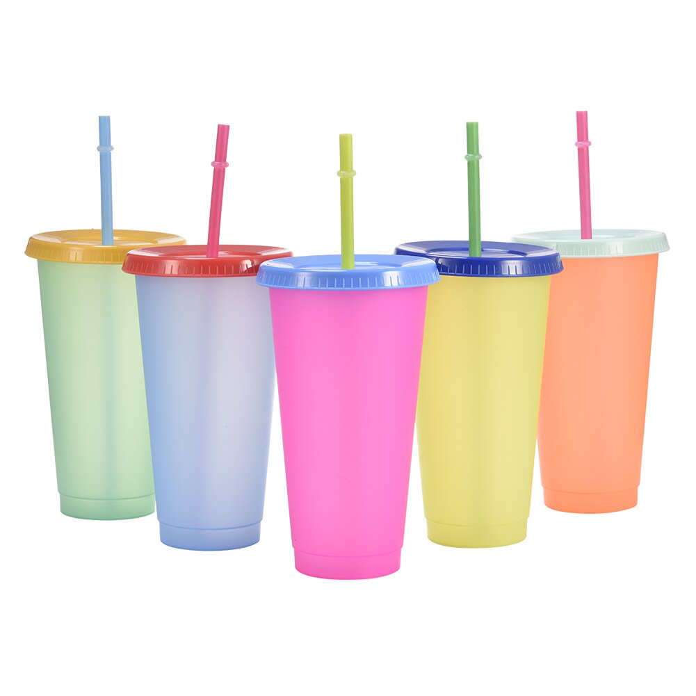 5PCS Color Changing Cups Durable Reusable Portable... – Grandado