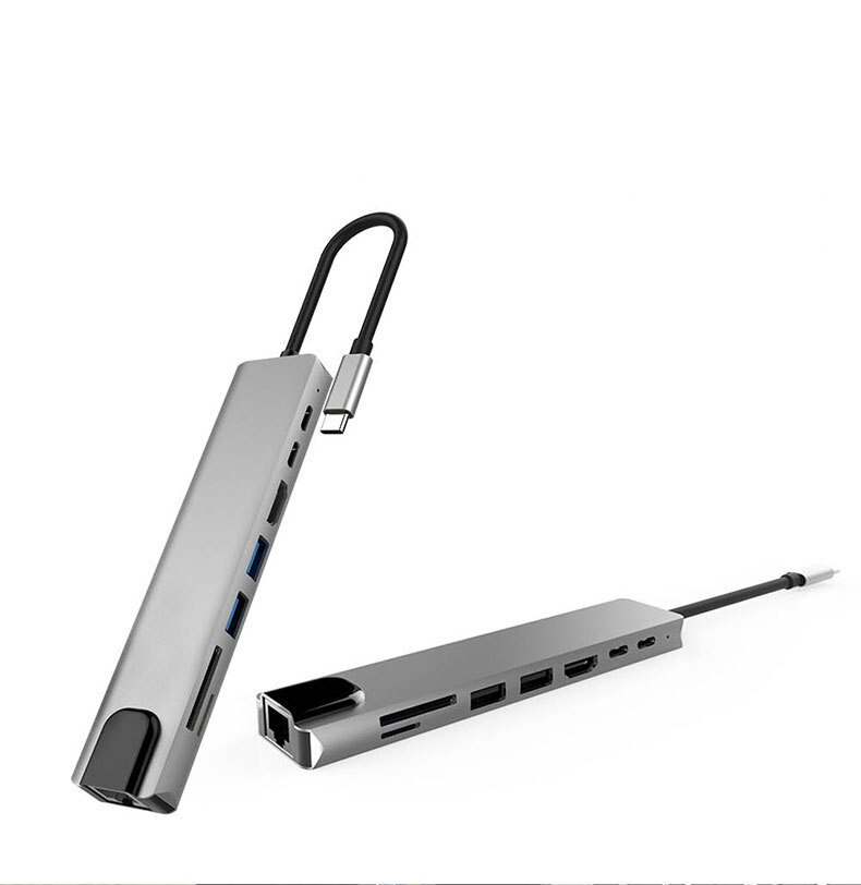 Usb type c hub 8 in 1 usb hub multi function adapt... – Vicedeal