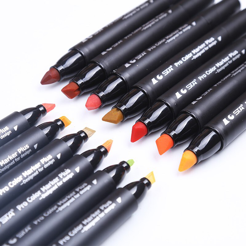 12/24/36/48/60 Colors Skin Tone Art Markers Pen Sk... – Grandado