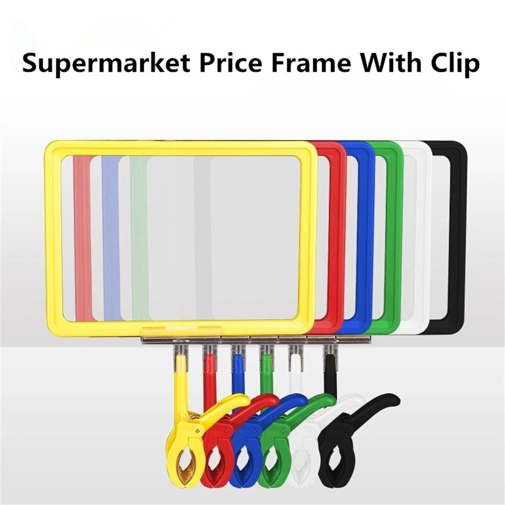 5 Pcs A4 Pop Adjustable Plastic Sign Holder Clip-o... – Grandado