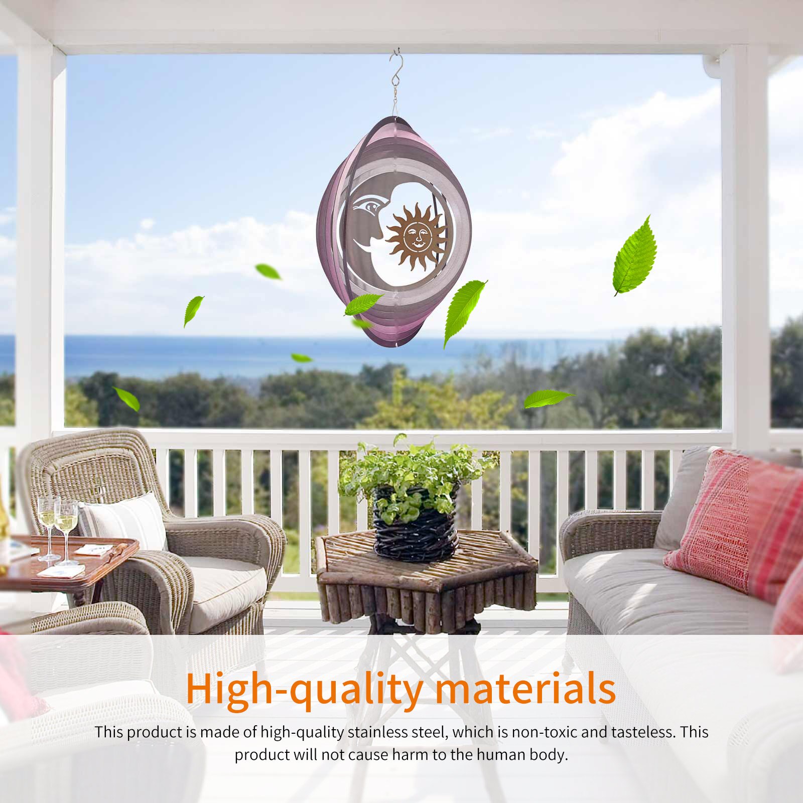 Portable Garden Hanging Dynamic Rotating Wind Chim... – Vicedeal