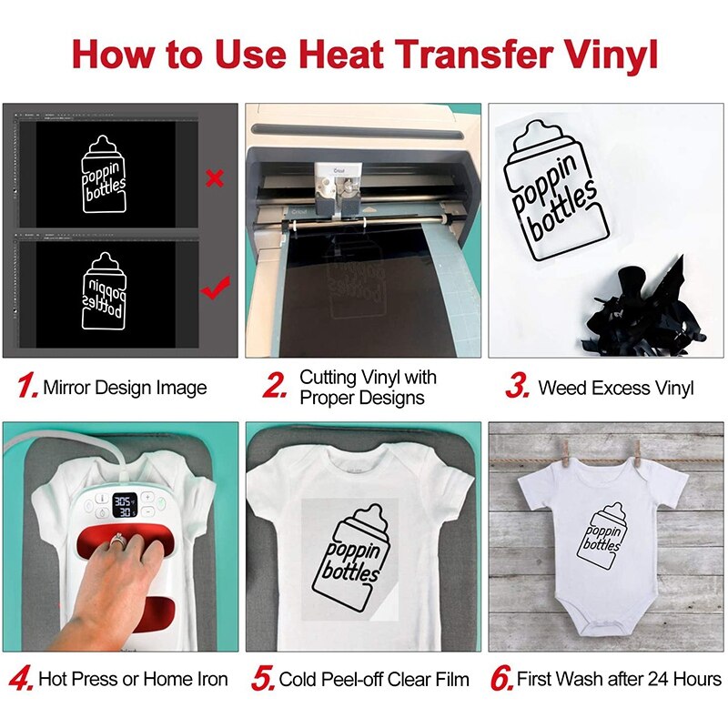 HTV Thermal Transfer Vinyl Package: 34 Packs 30.48... – Grandado