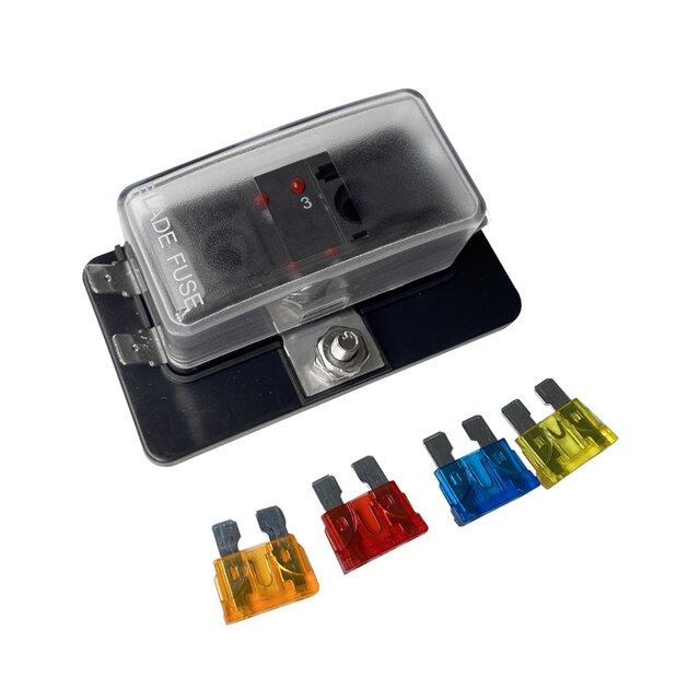4-Way 32V Blade Fuse Block ATO/ATC Fuse Box Holder... – Grandado