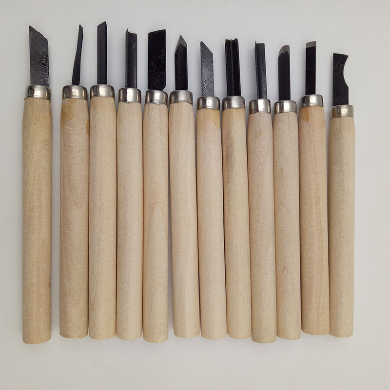 12 stks/set Houtsnijwerk Set Beitel Houtsnede Mess... – Vicedeal