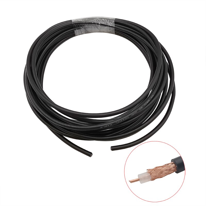 RG58 50 ohm RF Coaxial Cable Black RG-58 RG58U Coa... – Grandado