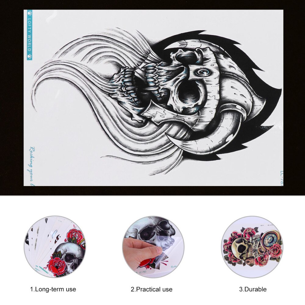 10Pcs Body Arm Art Temporary Stickers Skeleton Dec... – Grandado