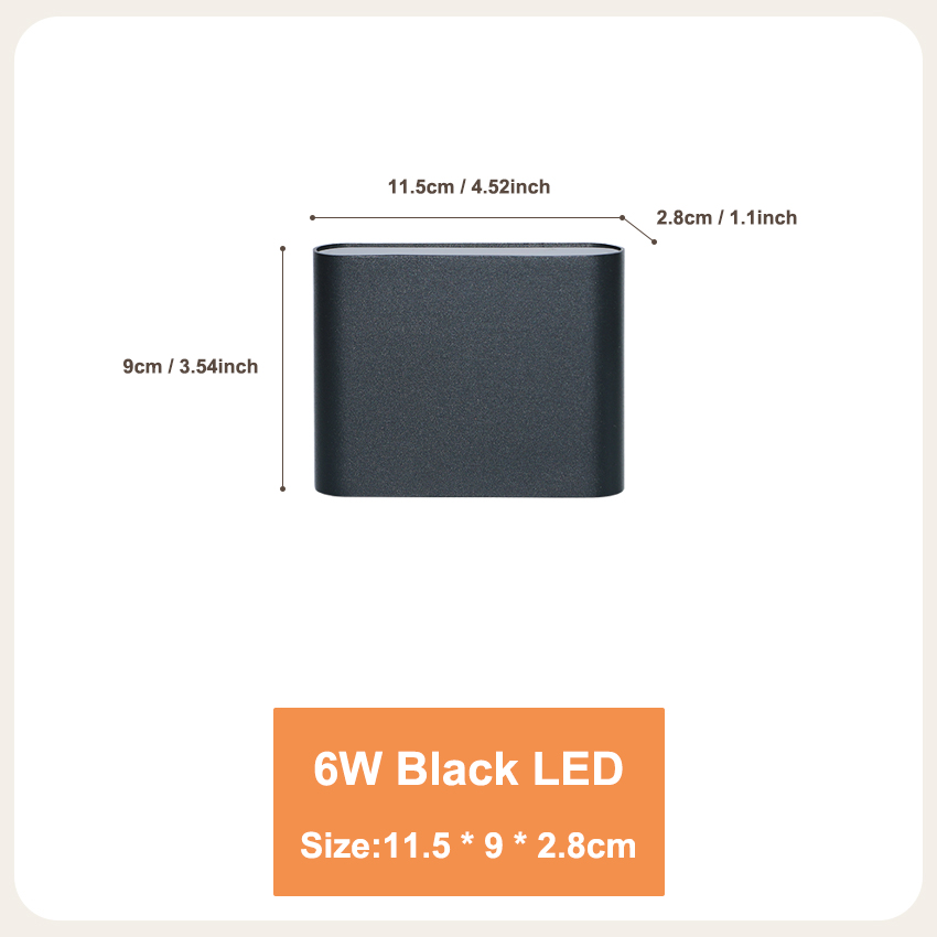 6W/12W IP65 Waterproof LED Wall Light, Modern Alum... – Vicedeal