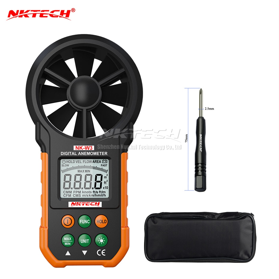NKTECH Digital Anemometer NK-W3 LCD Backlight Wind... – Grandado