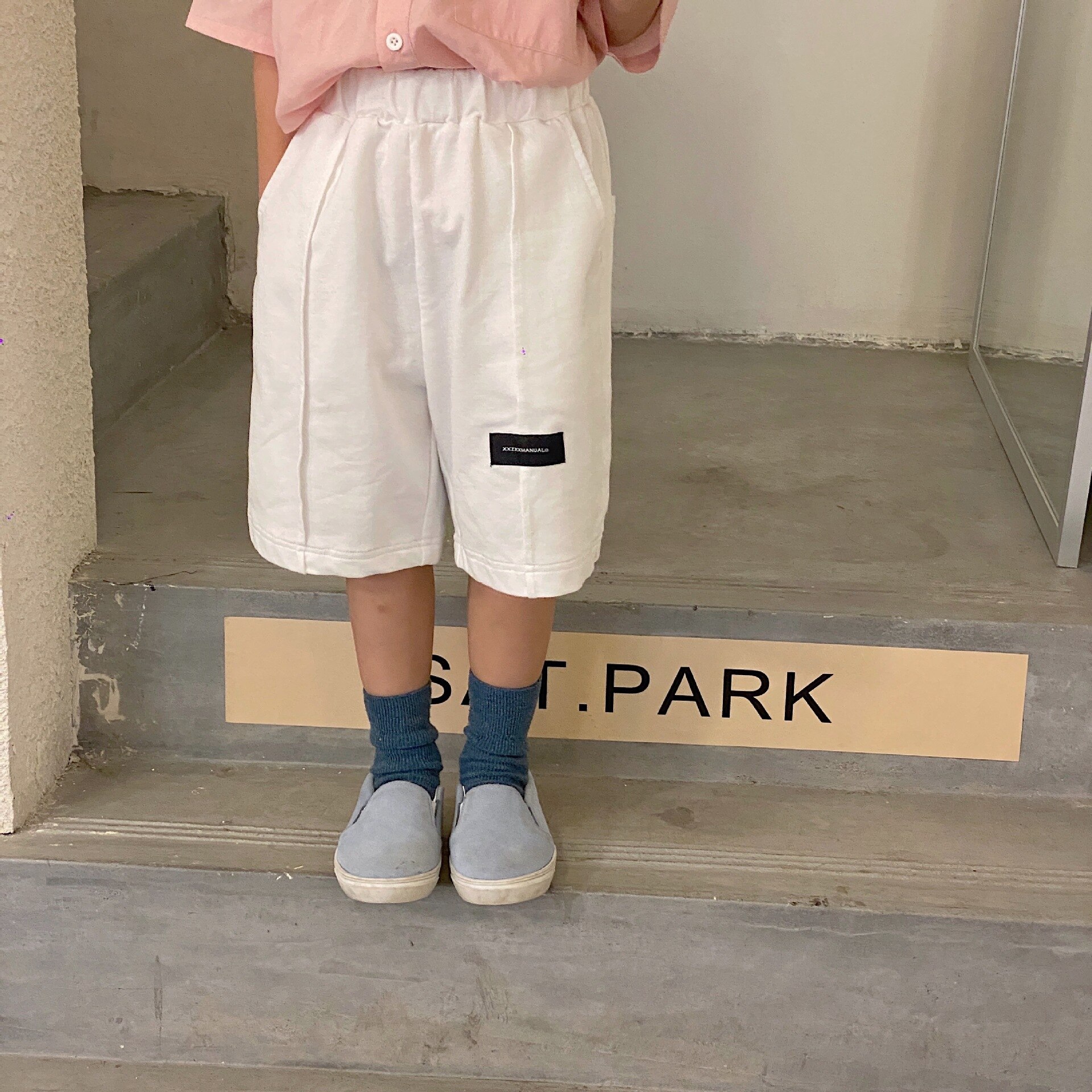 Boys and girls summer solid color loose sports sho... – Grandado